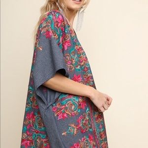 Umgee | Sweaters | Umgee Multicolored Floral Embroidered Denim | Poshmark